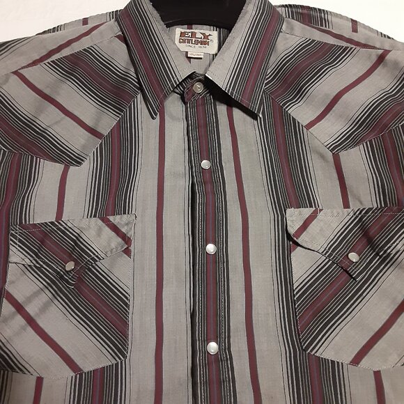 Ely Cattleman | Shirts | Ely Cattleman Mens Pearl Snap Ls Button Up ...